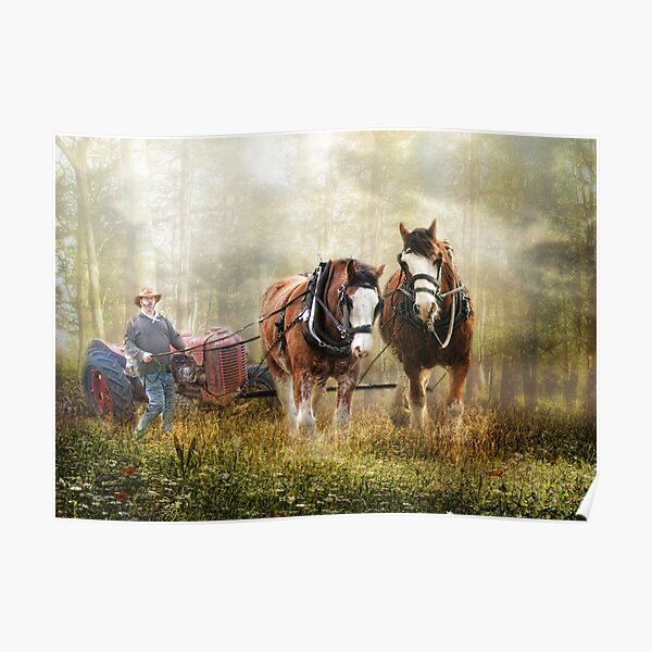 "The Tractor Pull" Poster by PicsByT | Redbubble