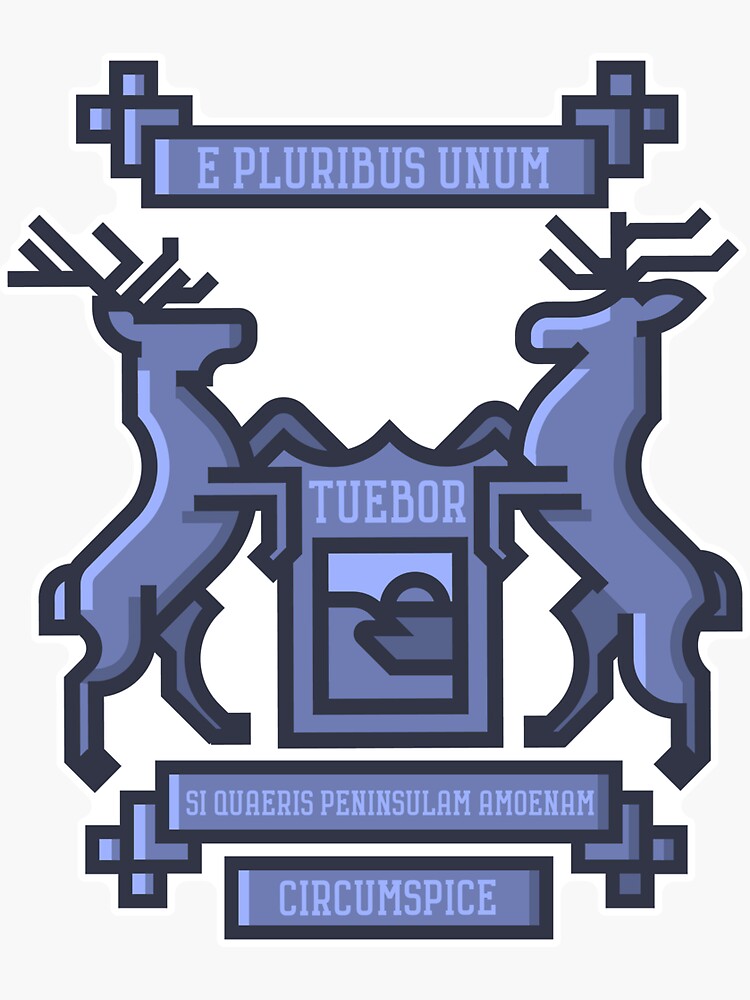 "Michigan Crest" Sticker by darumacreative | Redbubble