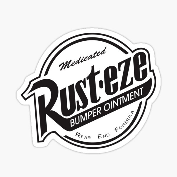 "Black Rust Eze Logo" Sticker for Sale by ArthurJohns | Redbubble