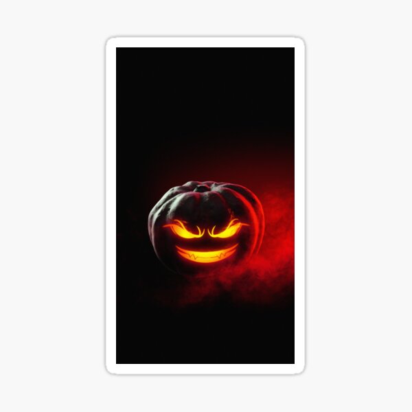 "Halloween scary evil pumpkin funny pumpkin head" Sticker for Sale by ...