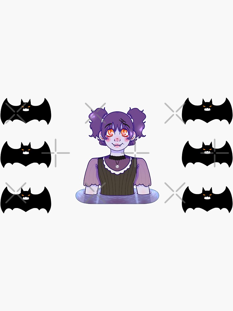 "Gothic Vamp Girl" Sticker for Sale by Dreamer-Bunny | Redbubble