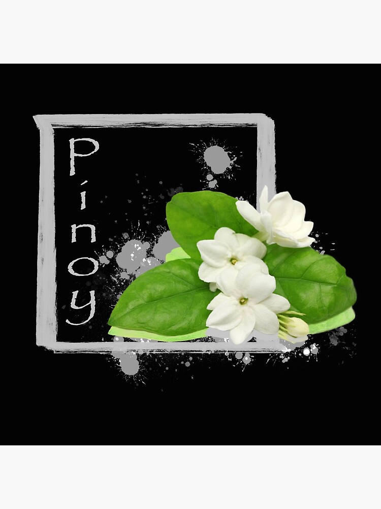 "Pinoy (slang word for Filipino guy) with a Sampaguita flower" Poster ...