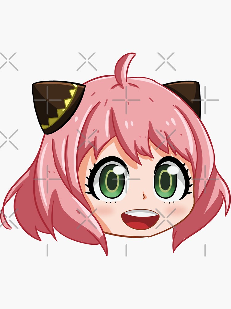 Pegatina «Anya Forger Head Only (4) - SPYxFAMILY Chibi ver» de TAKAHIRO ...