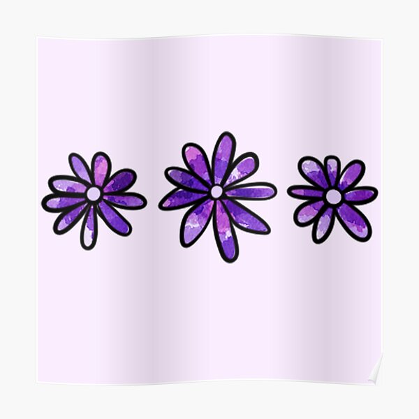 "Cute Simple Purple Flower Design" Poster for Sale by Dr3amsInInk ...