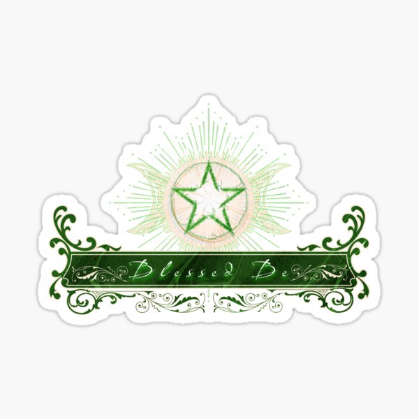 "Blessed Be Wicca - Green Edition - Version 2" Sticker for Sale by ...
