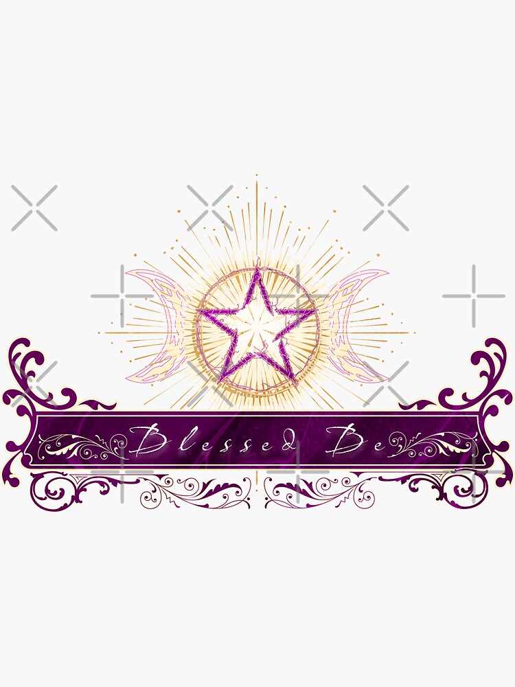 "Blessed Be Wicca - Purple Edition - Version 2" Sticker for Sale by ...
