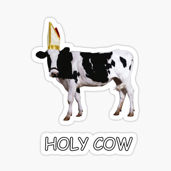 "The Holy Cow" Sticker for Sale by Uniworks | Redbubble