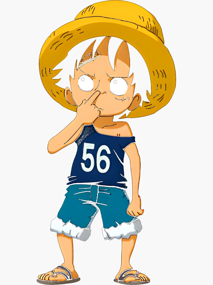 Luffy Cute Sticker For Sale By Marliesroth Redbubble