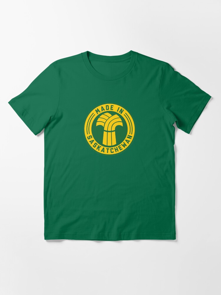 "Made in Saskatchewan Logo (Gold & Green)" T-shirt for Sale by ...