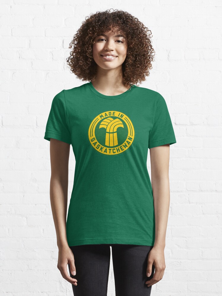 "Made in Saskatchewan Logo (Gold & Green)" T-shirt for Sale by ...