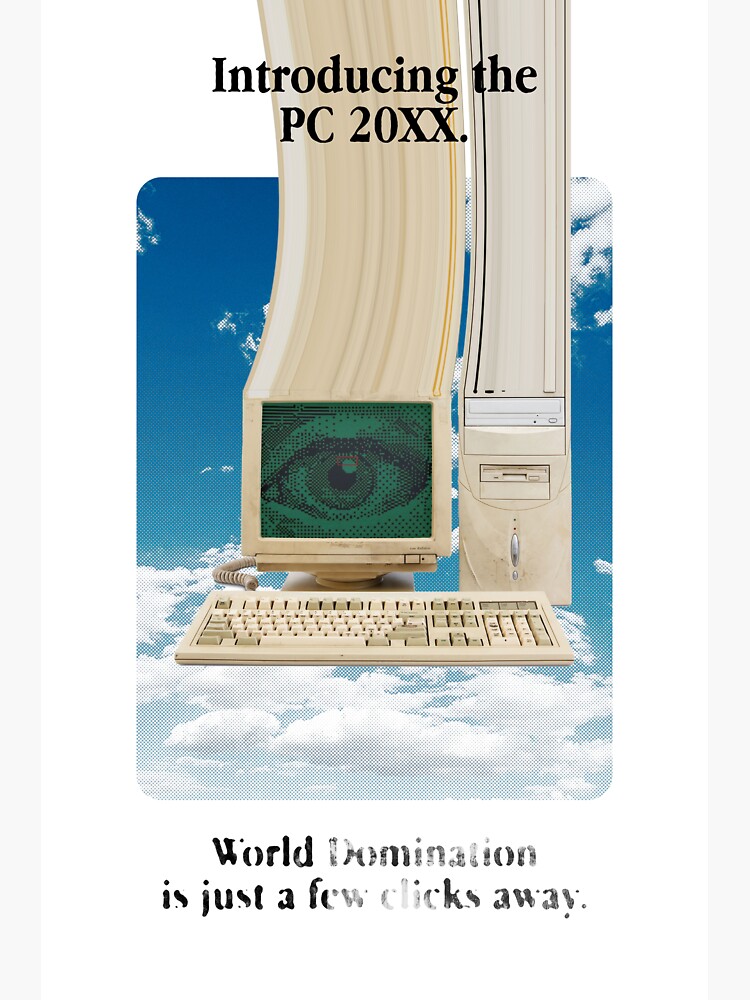 "PC 20XX " Sticker for Sale by QuinnBot | Redbubble