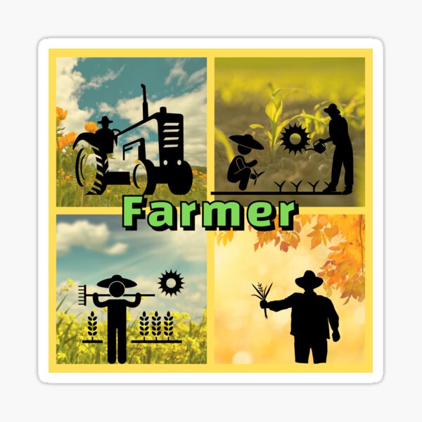 "Gifts and Gratitude to the Farmer" Sticker for Sale by minu-design ...