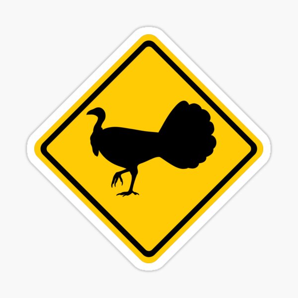 "Australian Brush Turkey Road Sign" Sticker for Sale by BinChickenBaby ...
