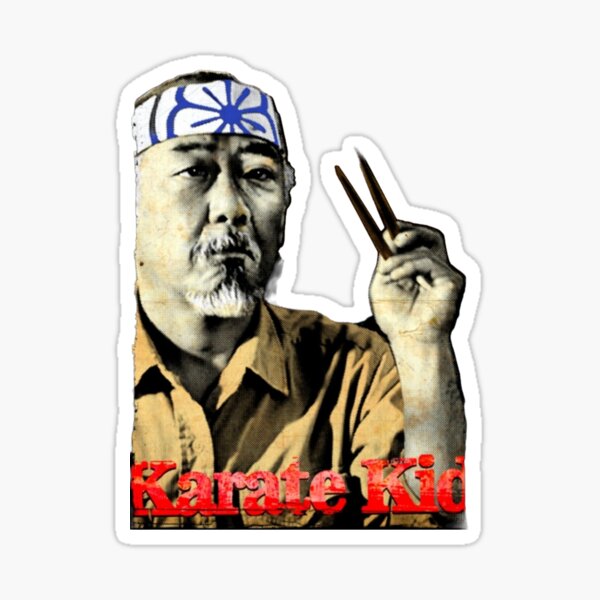 "Mr. Miyagi - The Karate Kid" Sticker for Sale by mitchellcowart ...