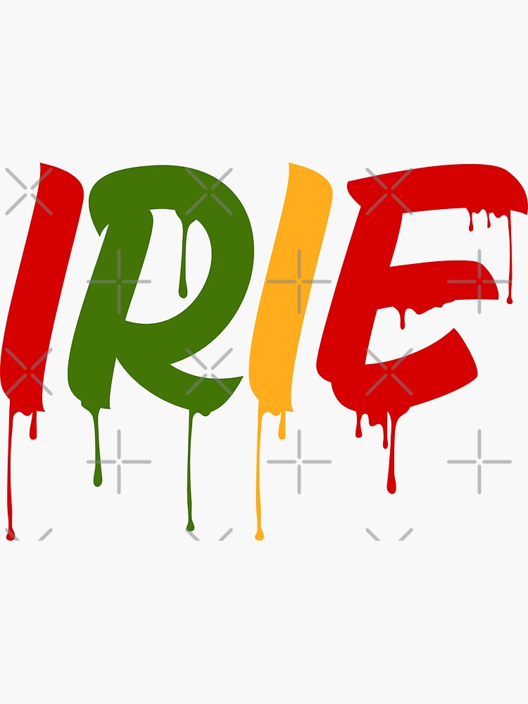 "Irie" Sticker for Sale by JAMAICAMERCH | Redbubble