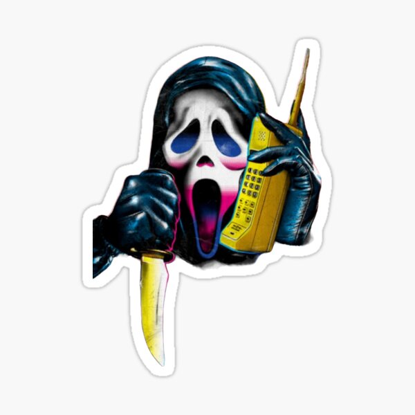 "Ghostface" Sticker for Sale by mitchellcowart | Redbubble