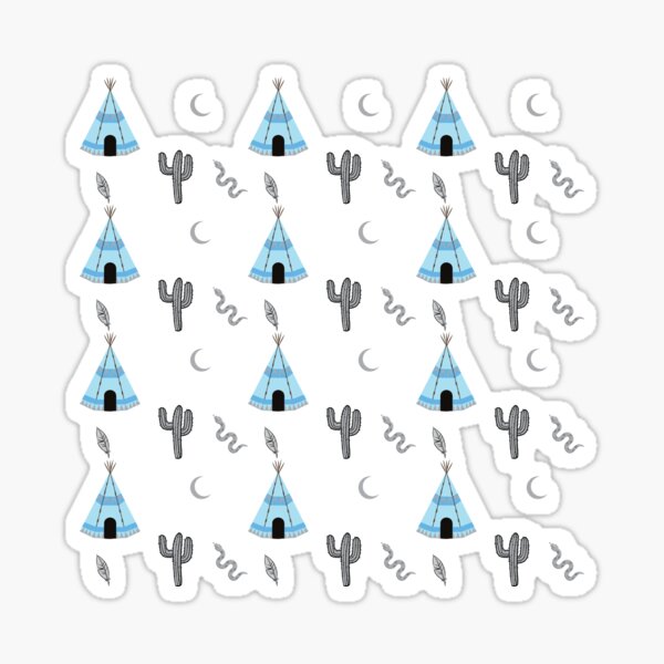 "Tipi desert pattern" Sticker for Sale by starkes | Redbubble