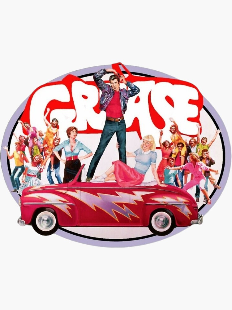 "Grease" Sticker for Sale by mitchellcowart | Redbubble