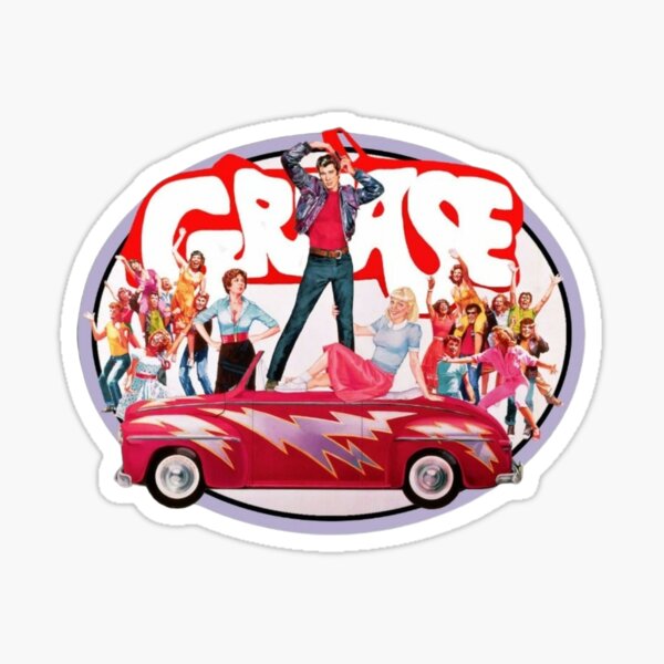 "Grease" Sticker for Sale by mitchellcowart | Redbubble