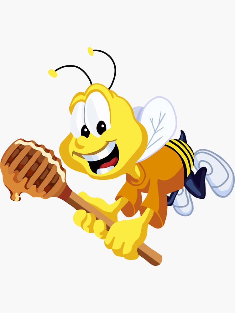 "Honey Nut Cheerios Mascot Buzz the Bee Illustration Sticker" Sticker ...