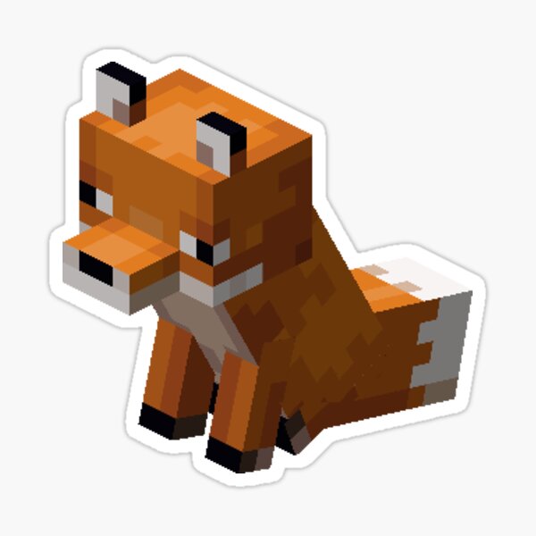 "minecraft fox cute" Sticker for Sale by trinity-bt | Redbubble