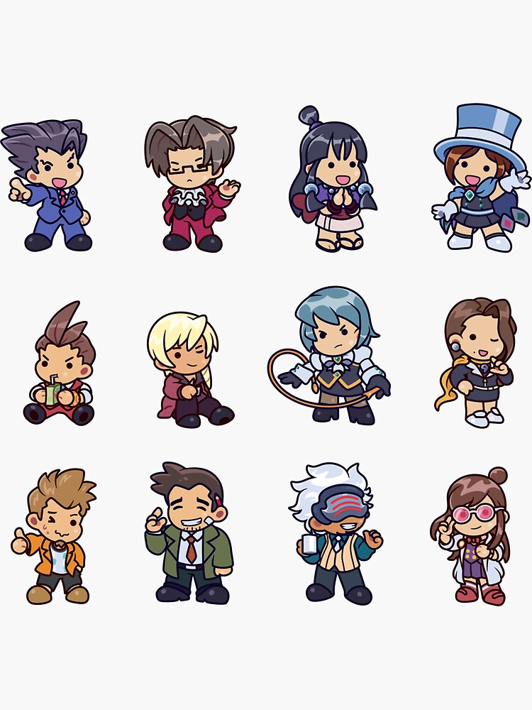 "Ace Attorney stickers" Sticker for Sale by ShinYoshii | Redbubble