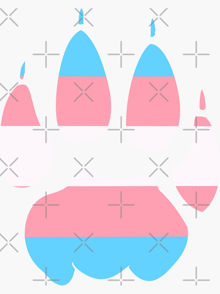 "Hyena Transgender Pride Paw" Sticker for Sale by AlexanderSea | Redbubble