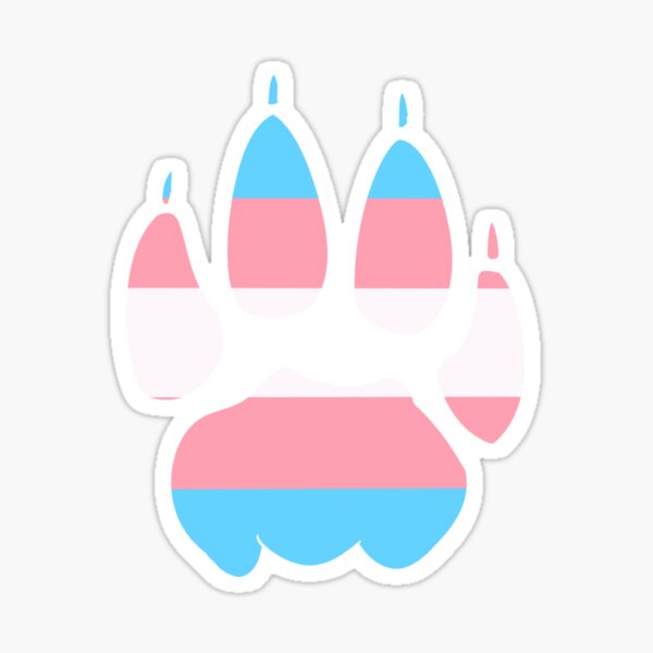 "Hyena Transgender Pride Paw" Sticker for Sale by AlexanderSea | Redbubble