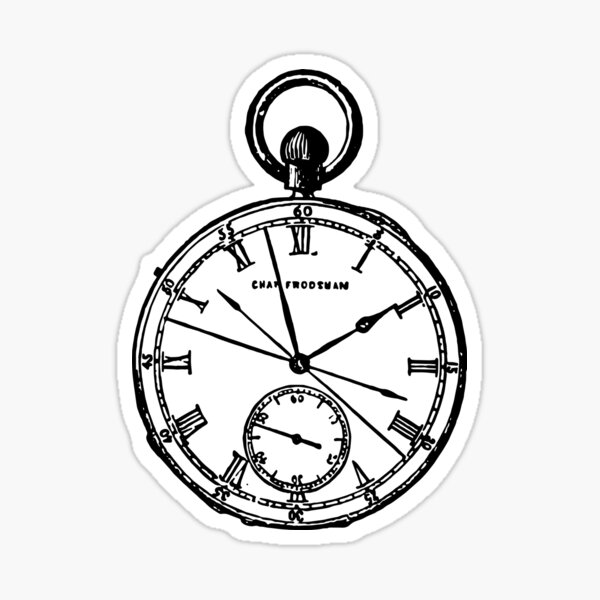 "Vintage Pocket Watch" Sticker for Sale by mkzmerch | Redbubble