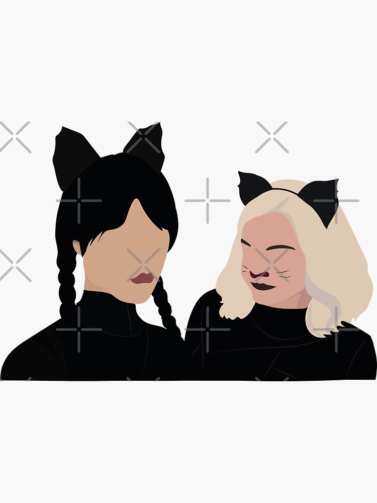 "enid & wednesday | Emma Myers | jenna ortega" Sticker for Sale by ...