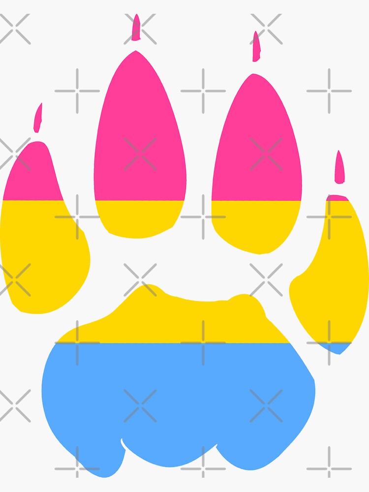 "Hyena Pansexual Pride Paw" Sticker for Sale by AlexanderSea | Redbubble
