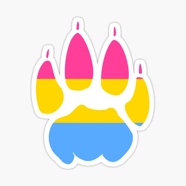 "Hyena Pansexual Pride Paw" Sticker for Sale by AlexanderSea | Redbubble