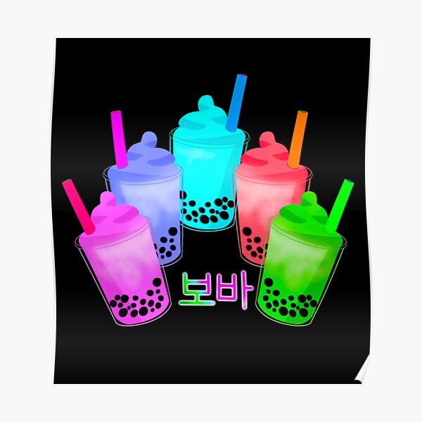 "Boba Tea" Poster for Sale by NyCatOfficial | Redbubble