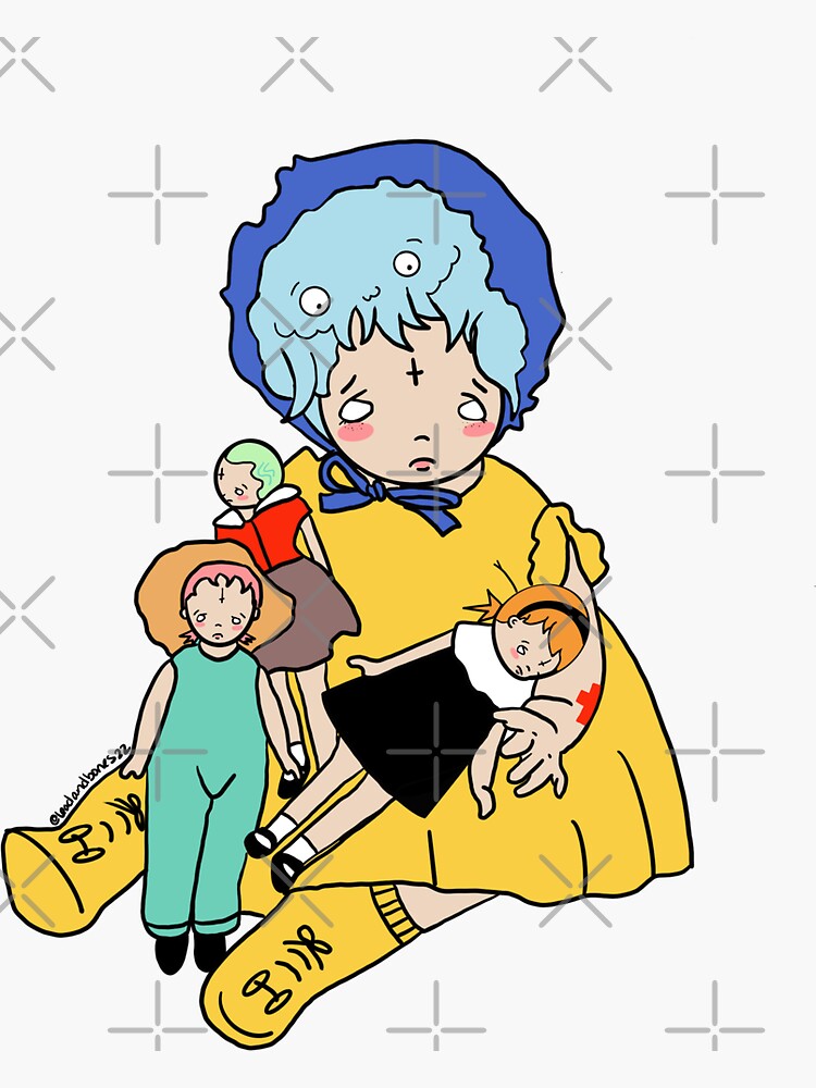 "Sad kids, playtime" Sticker for Sale by LeadandBones | Redbubble