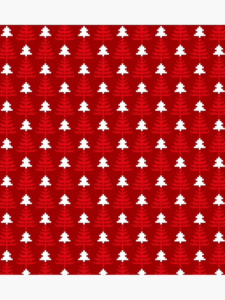 "Red Christmas Tree Patterns" Sticker for Sale by sweary12 | Redbubble