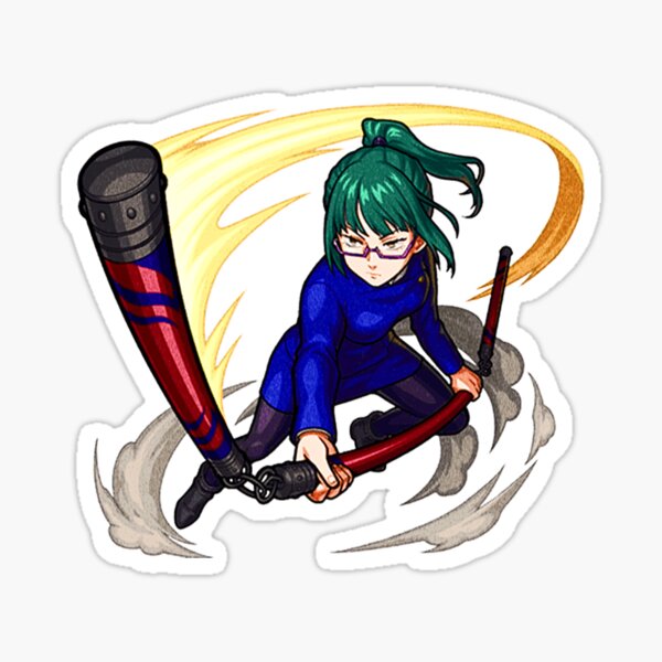 "1 jujutsu kaisen maki zenin" Sticker for Sale by dakshagiri | Redbubble