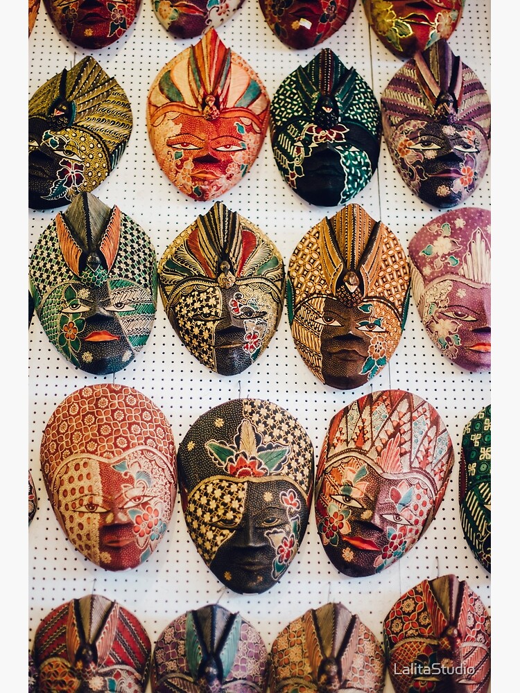"masks on the wall" Poster for Sale by LalitaStudio | Redbubble