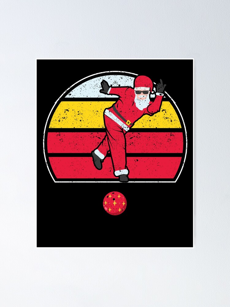 "Santa Claus plays bowling team player" Poster for Sale by Yanyo ...