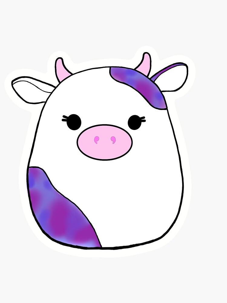 "Kalina the Cow Squishmallow" Sticker for Sale by siena-noelle | Redbubble