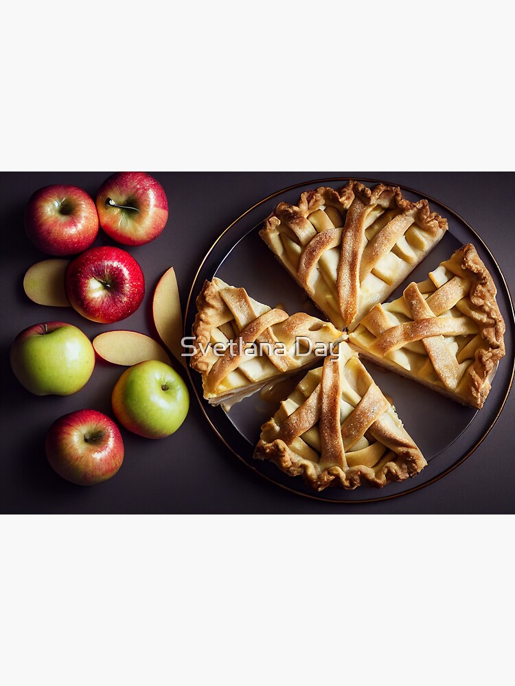 "Sweet apple pie with lattice top, fresh apples food photography and ...
