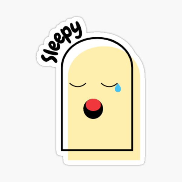 "Emoji feeling face Sticker - Sleepy" Sticker for Sale by xMaCaRoN ...