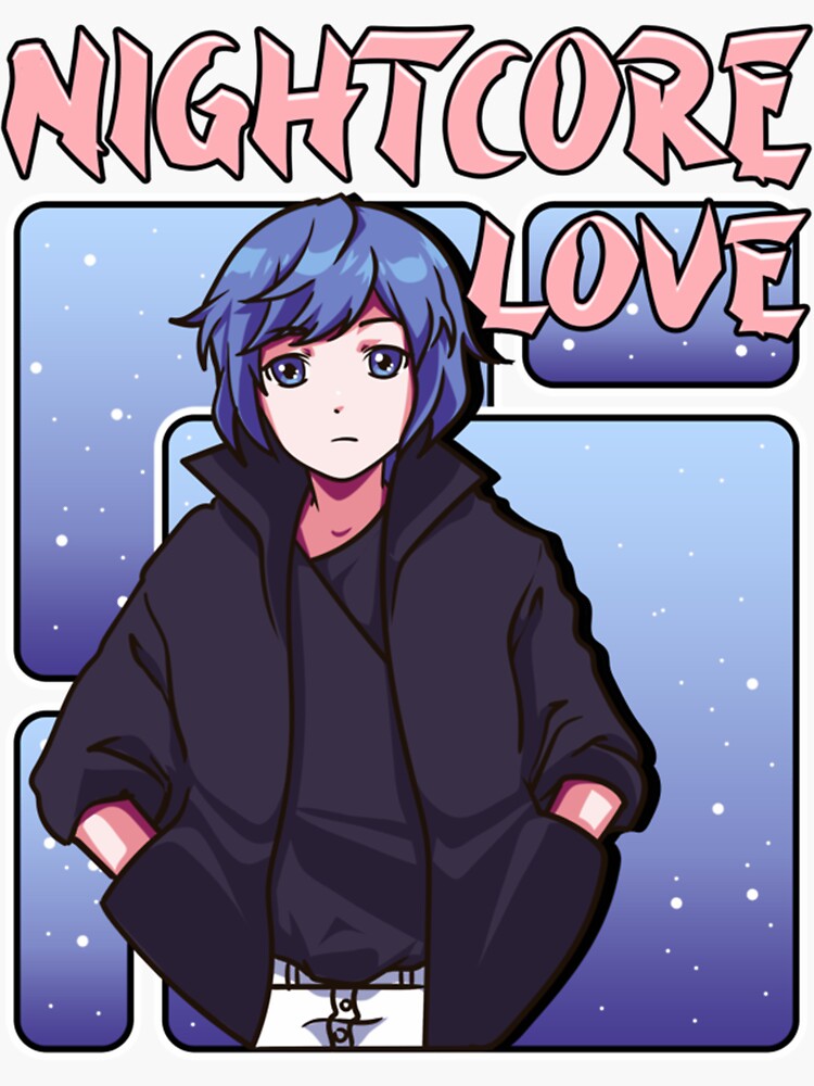 "Nightcore Love Japanese Music Anime Aesthetic EDM" Sticker for Sale by ...