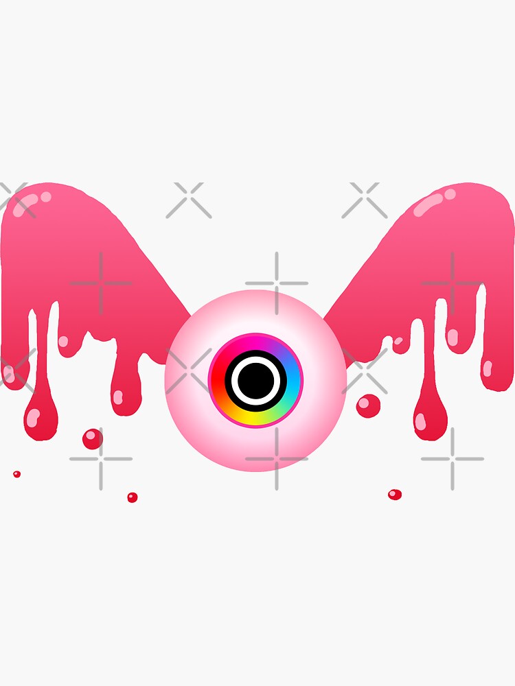 "Eyeball Goop Bat" Sticker for Sale by eagletoons | Redbubble