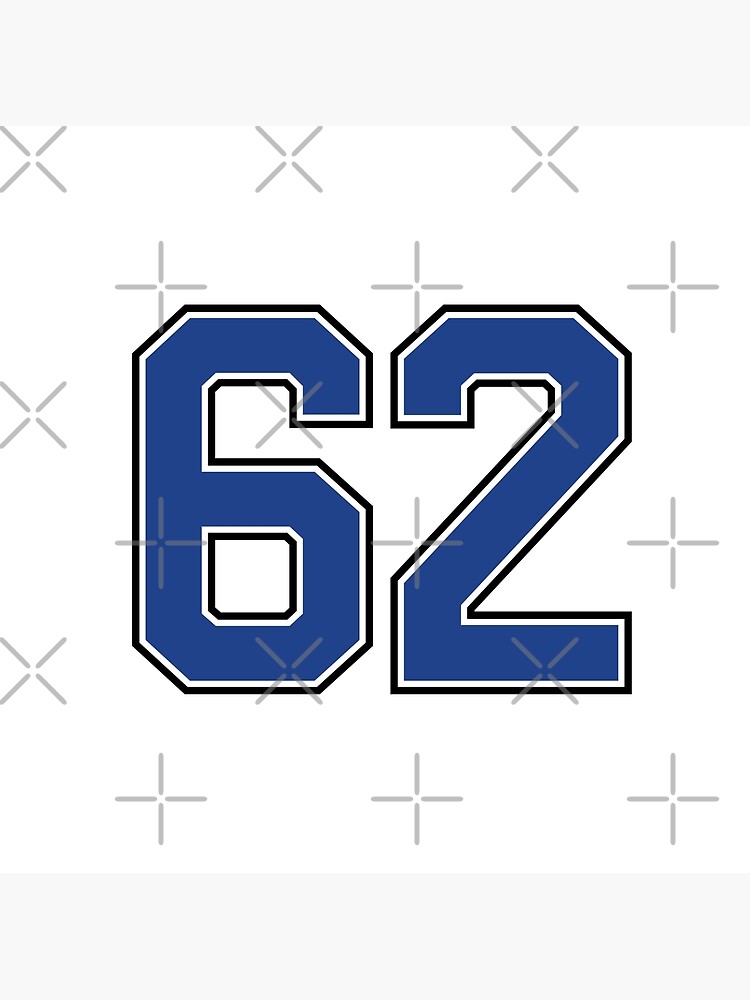 "Number 62 lucky sports jersey sixty two" Poster for Sale by HeavyStyle ...