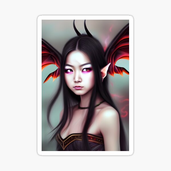 "Cute Elven Demon" Sticker for Sale by Horror-for-You | Redbubble