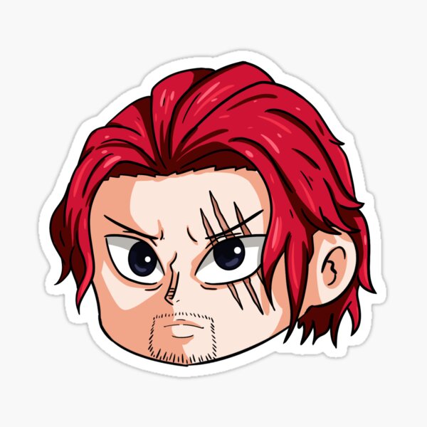 "Shanks (Head Only) - One Piece Chibi ver" Sticker for Sale by TAKAHIRO ...