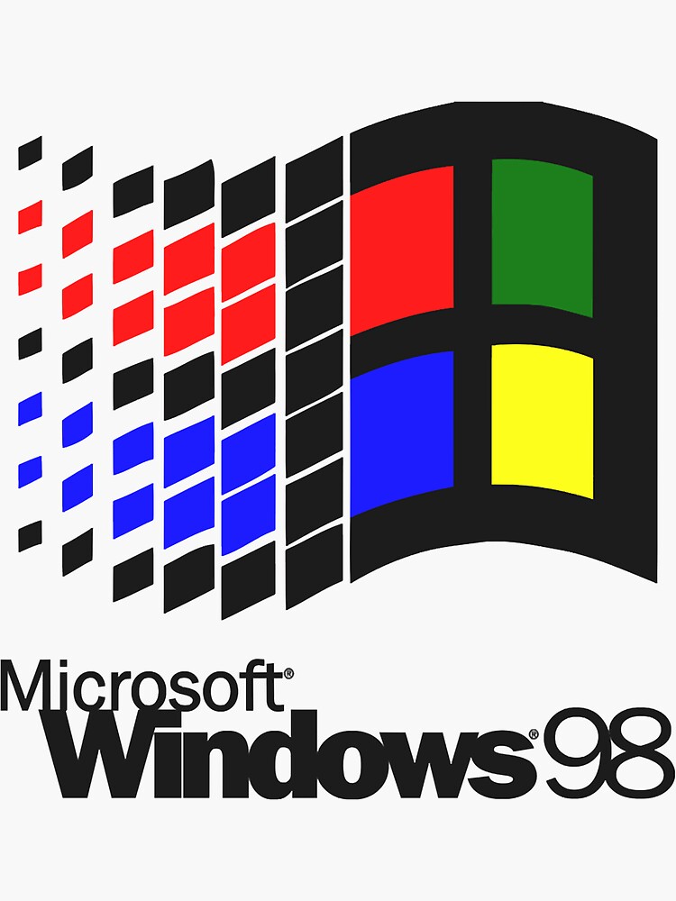 "Microsoft Windows 98 " Sticker for Sale by BONITASMITH | Redbubble