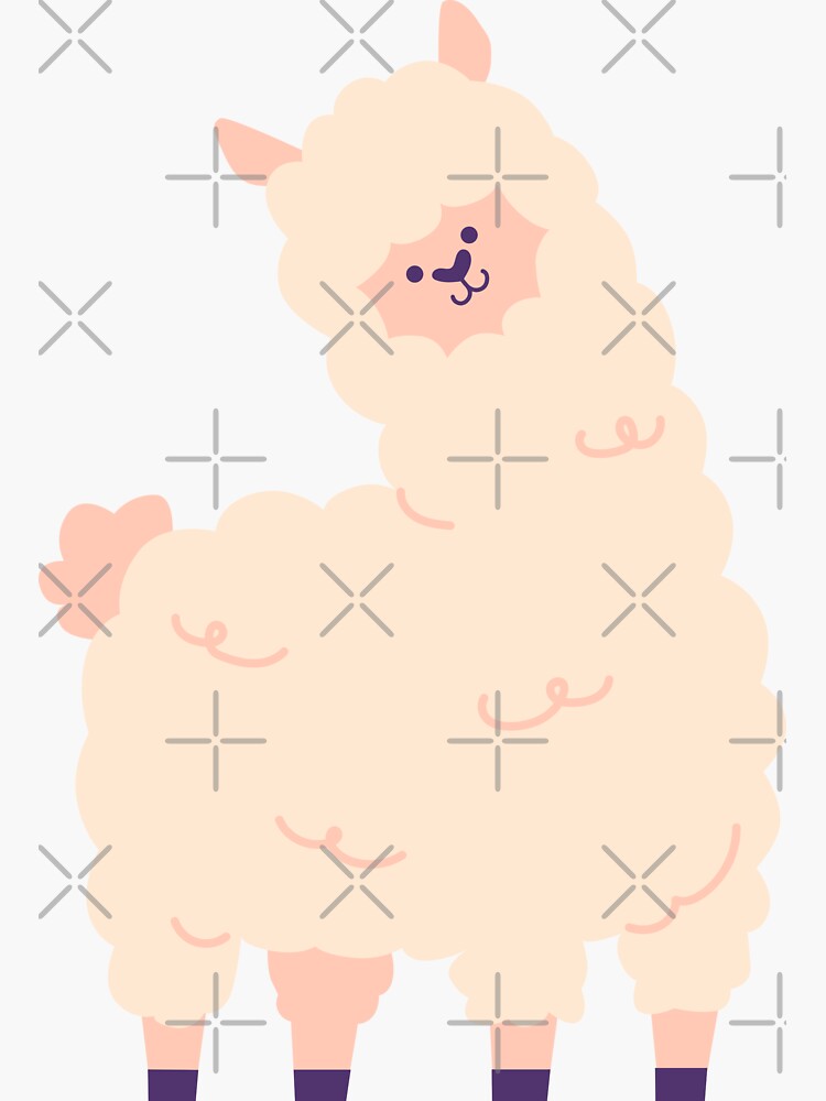 "Cute Alpaca Sticker | Llama Sticker" Sticker for Sale by saacollection ...