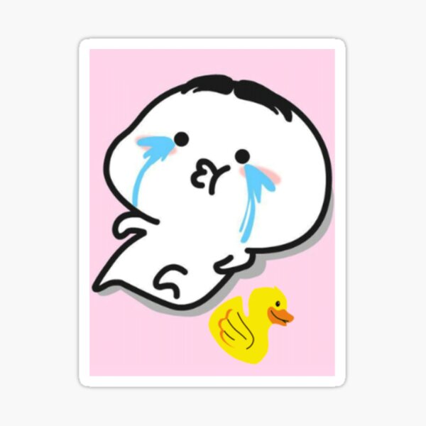 "Pentol-Crying-Sadly-on-Floor" Sticker for Sale by BurnettRebecca4 ...