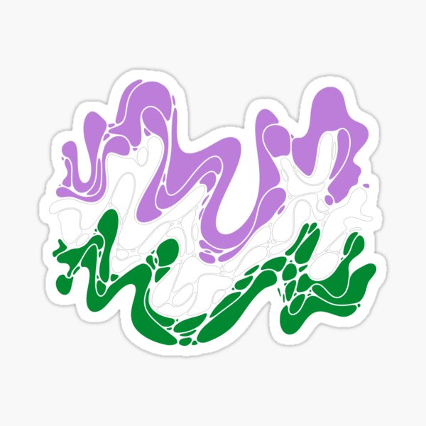 "Genderqueer Pride Flowing Flag" Sticker for Sale by Katie-Olive ...